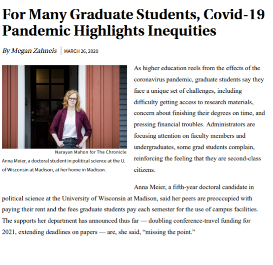 For Many Graduate Students, Covid-19 Pandemic Highlights Inequities ...